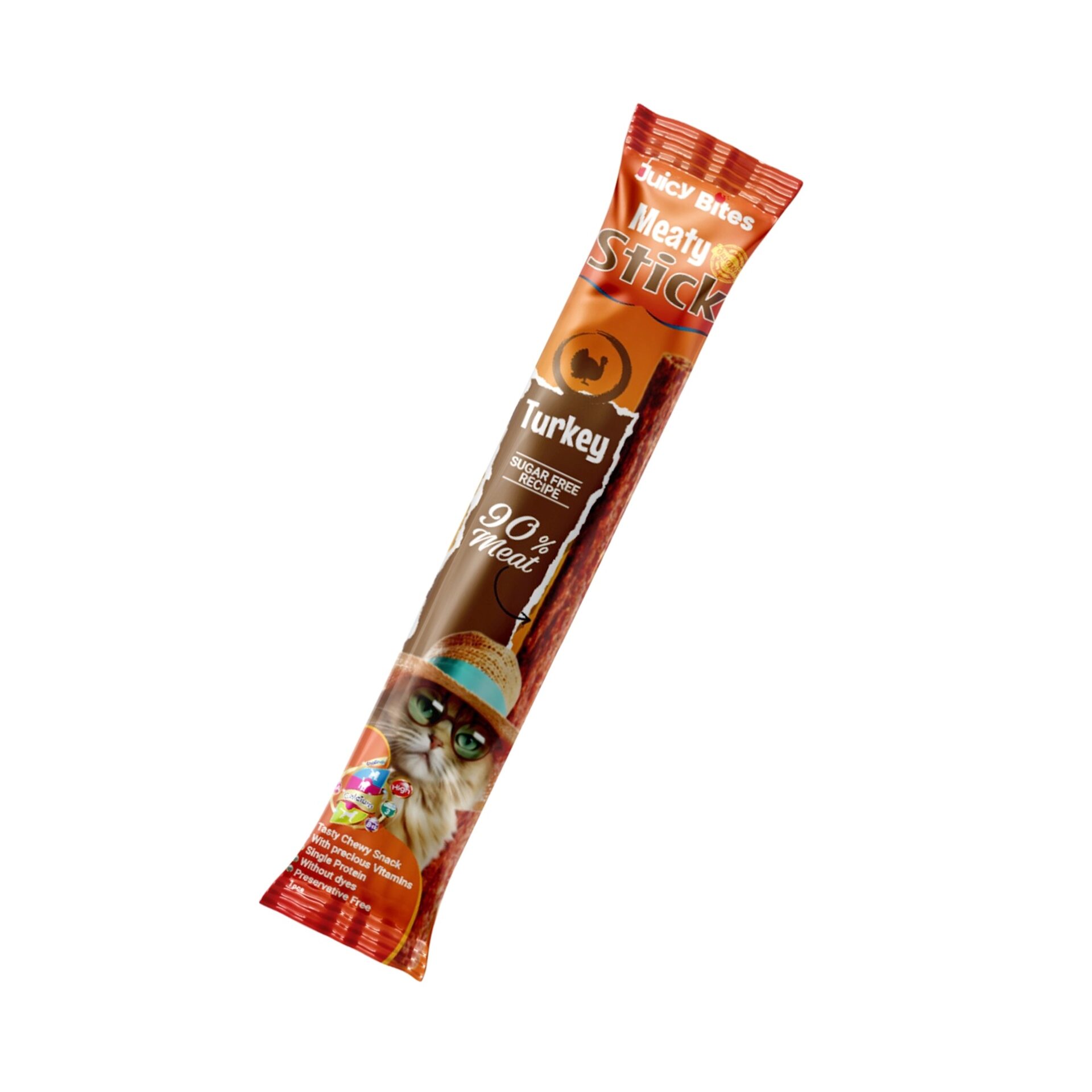 Jucy bites Turkey Meaty Cat Stick – EgyPuppy Pet Shop Online